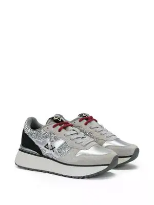 SUN 68 Ally Glitter Metallic-effect Sneakers