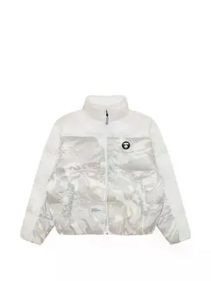 AAPE BY *A BATHING APE Camouflage-print Puffer Jacket - White