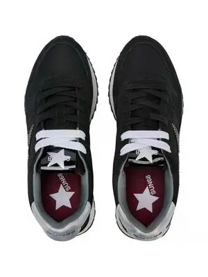 SUN 68 Stargirl Crystal-embellished Leather Sneakers
