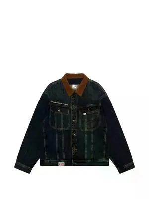 AAPE BY *A BATHING APE Corduroy-collar Hooded Denim Jacket