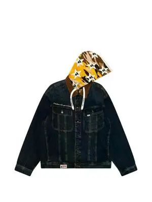 AAPE BY *A BATHING APE Corduroy-collar Hooded Denim Jacket