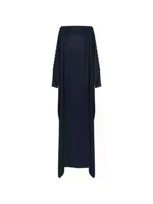 TALLER MARMO Mila Button-embellished Satin Maxi Kaftan