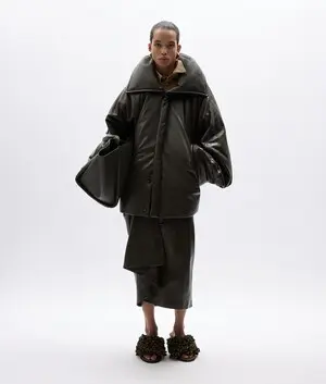 Bottega Veneta Shiny Leather Puffer Jacket