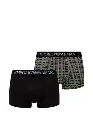 Emporio Armani Logo-waistband Boxers - Black