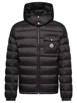 Moncler Short Verith Puffer Jacket With Hood - Black