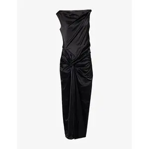 Dries Van Noten Dumas Draped Satin Midi Dress