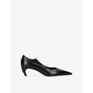 Khaite Valerie 55 Leather Heeled Courts
