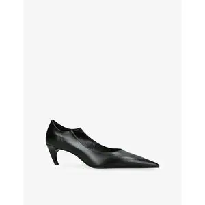 Khaite Valerie 55 Leather Heeled Courts