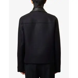 Bottega Veneta Intrecciato Collar Wool Jacket