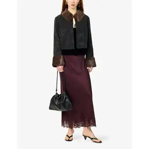 Rixo Luanne Jacquard Satin Jacket Jacket