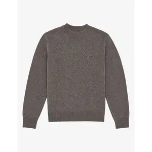 The Kooples Round-neck Long-sleeve Wool And Cashmere Jumper - Ecru