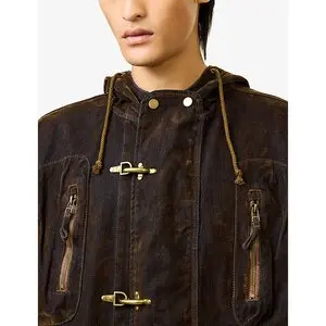 BRAIN DEAD Fireman Hooded Denim Jacket