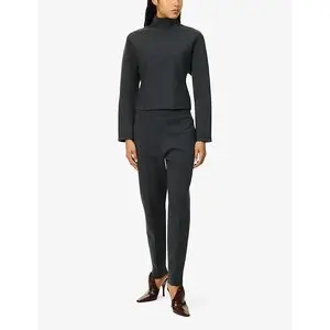 Alaïa Tapered Wool-blend Knit Trousers