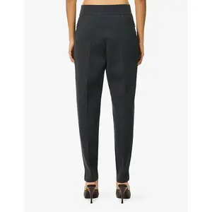 Alaïa Tapered Wool-blend Knit Trousers
