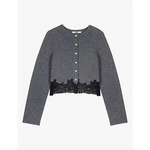 Maje Lace-trim Two-piece Wool Twinset