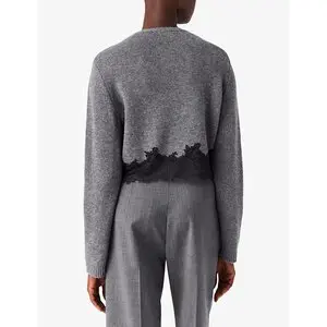 Maje Lace-trim Two-piece Wool Twinset