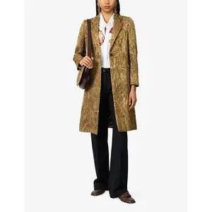 Dries Van Noten Richy Textured Woven Coat
