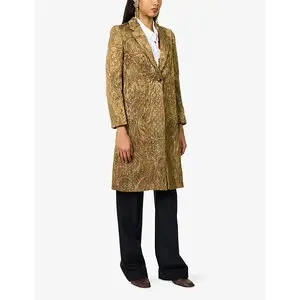 Dries Van Noten Richy Textured Woven Coat
