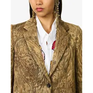 Dries Van Noten Richy Textured Woven Coat