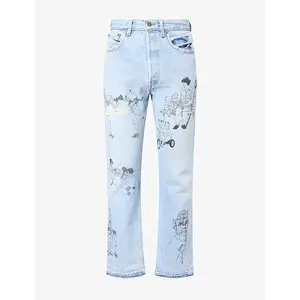BETTER WITH AGE Gene Drawing-graphic Denim Jeans