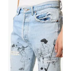 BETTER WITH AGE Gene Drawing-graphic Denim Jeans