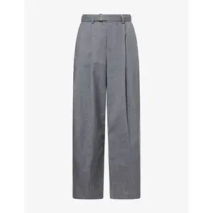 Sacai Barrel-leg Suiting Wool Trousers