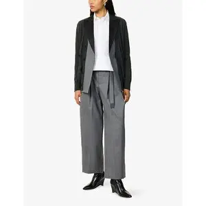 Sacai Barrel-leg Suiting Wool Trousers
