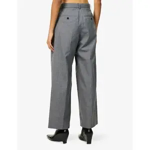 Sacai Barrel-leg Suiting Wool Trousers