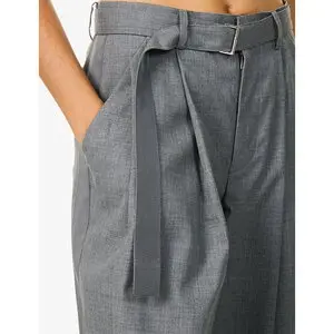 Sacai Barrel-leg Suiting Wool Trousers