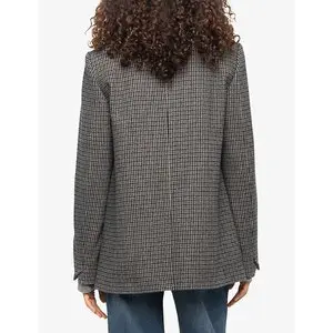 Zadig&Voltaire Vanille Checked Lapel-collar Wool-blend Blazer