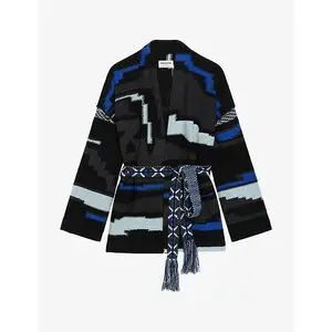 Zadig&Voltaire Aspen Belted-waist Wool And Cashmere Jacket - Anthracite