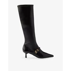 Prada Stretch Nappa Leather Heeled Knee-high Boots