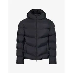 ARNE Chevron Hooded Nylon Puffer Jacket