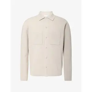 ARNE Knitted Woven Overshirt - Stone