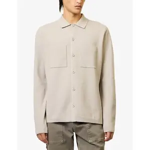 ARNE Knitted Woven Overshirt - Stone