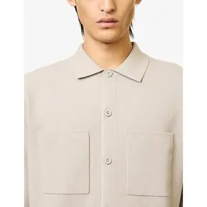 ARNE Knitted Woven Overshirt - Stone