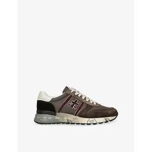 Premiata Lander Suede And Mesh Trainers - Grey/d.cmb