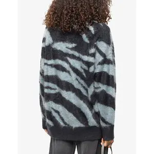 Zadig&Voltaire Arpa Jacquard-pattern Cashmere Cardigan - Anthracite