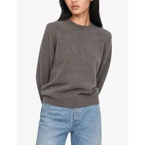 The Kooples Fitted Round-neck Wool And Cashmere Jumper