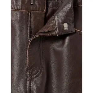 Claudie Pierlot Straight-leg Mid-rise Leather Trousers