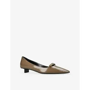 Pierre Hardy Delphine Patent Leather Kitten Heeled Courts