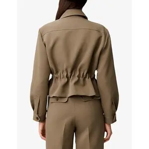 Claudie Pierlot Flap-pocket Drawstring-waist Woven Jacket