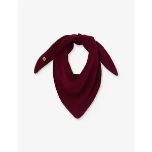Claudie Pierlot Triangular Wool And Cashmere Scarf - Burgundy