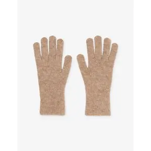 Claudie Pierlot Brushed-texture Wool-blend Gloves - Camel