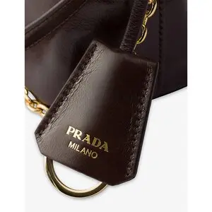 Prada Triangle-logo Mini Leather Shoulder Bag