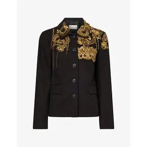 Dries Van Noten Bettsy Embellished Cotton Jacket