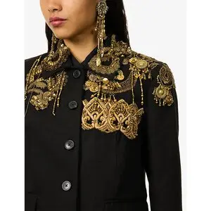 Dries Van Noten Bettsy Embellished Cotton Jacket
