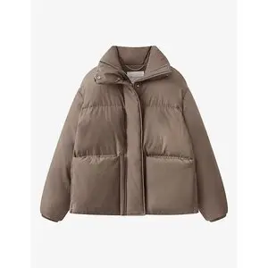 THE WHITE COMPANY Padded Shell Puffer Jacket - Walnut