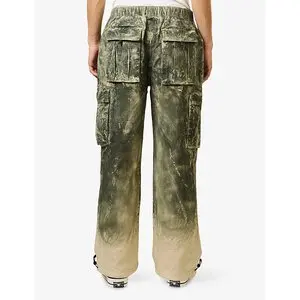 BRAIN DEAD Flight Stained Wide-leg Cotton Trousers