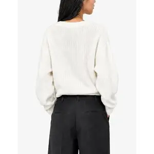 The Kooples Ribbed V-neck Wool Jumper